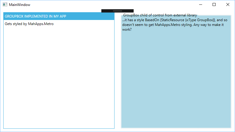 Apply MahApps styling to control from non-MahApps library · Issue #3237 · MahApps/MahApps.Metro ...