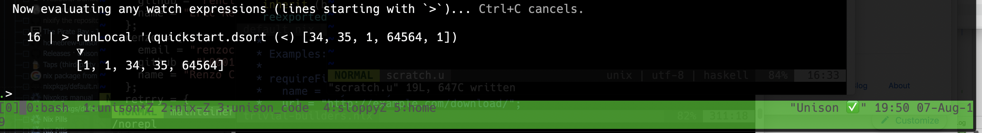ucm manages to mess up tmux status line (osx in terminal) · Issue #681 · unisonweb/unison · GitHub