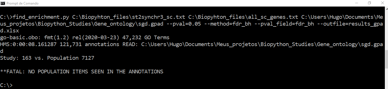 **FATAL: NO POPULATION ITEMS SEEN IN THE ANNOTATIONS · Issue #165 · tanghaibao/goatools · GitHub
