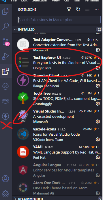 The Extension Icon Doesnt Show On Sidebar · Issue 209 · Hbenl Vscode Test Explorer · Github