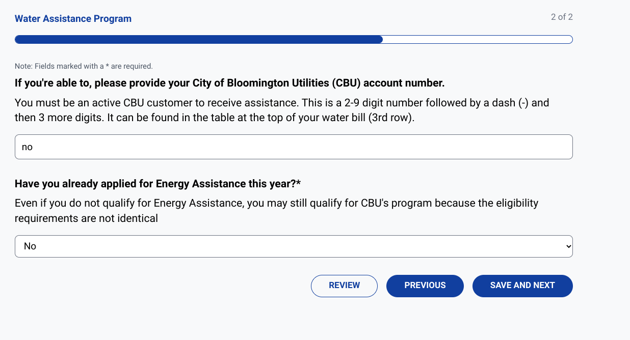 Screen logic does not persist on Bloomington Water Assistance program · Issue #3916 · civiform ...
