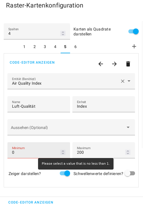 False Warning About Gauge Cannot Have 0 As Minimum Value · Issue 14228 · Home Assistant