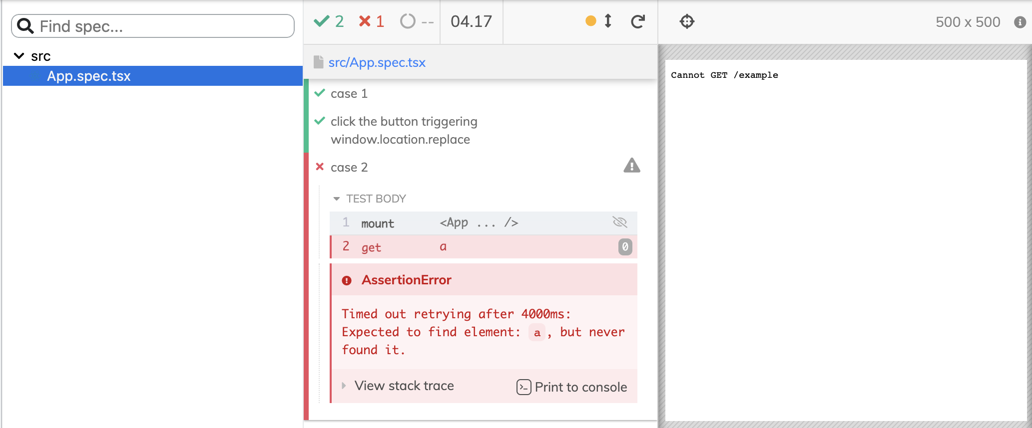 [@cypress/react] window.location.replace() method call in a component breaks cypress-ct runner ...