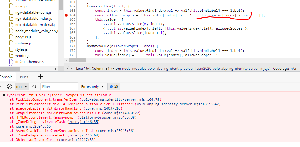 After Upgrading From Abp 5 1 2 To 7 0 1 I Cannot Add A Claim To Owned Getting Js Exception