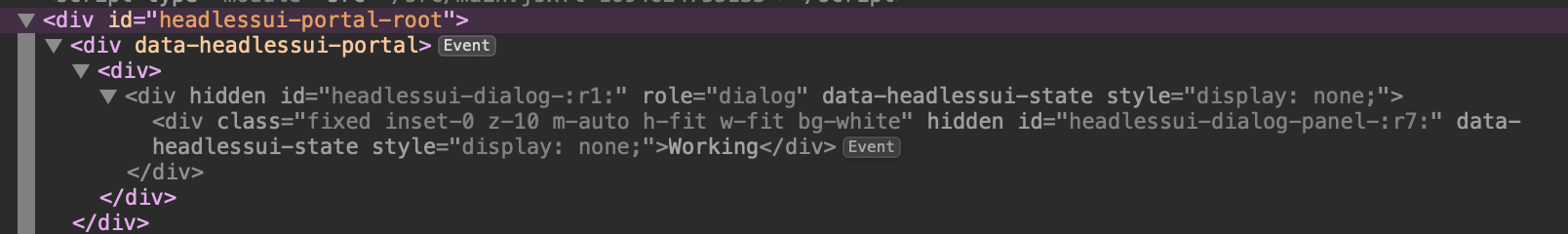 Transition as={Dialog} with unmount={false} does not render or animate · tailwindlabs headlessui ...