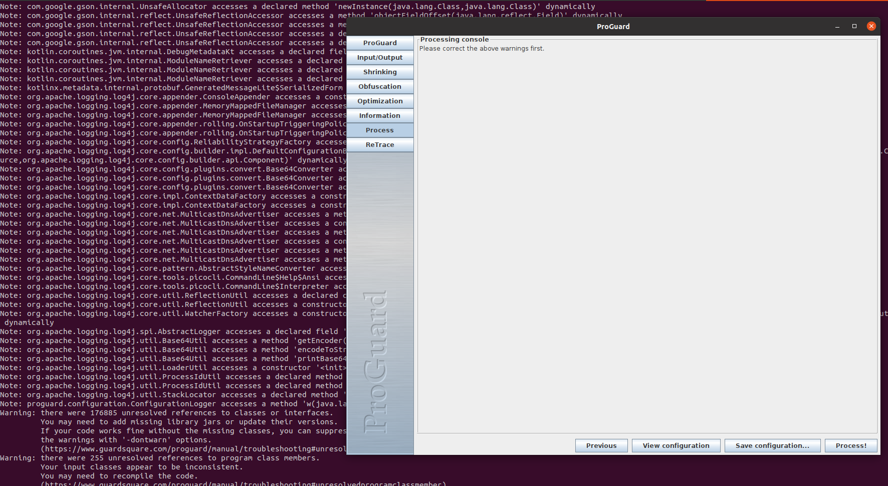 Proguardgui Console Does Not Show Console Warnings · Issue 239 · Guardsquare Proguard · Github