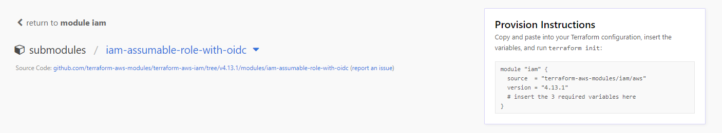 Terraform Registry submodules do not show the correct code to paste into the root module · Issue ...