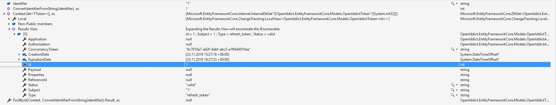 Refresh Token Cannot Be Found In The Database · Issue 698 · Openiddict Openiddict Core · Github