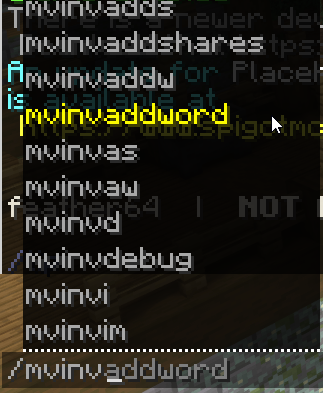 Bug: Tab completer typo "addword" · Issue #540 · Multiverse/Multiverse-Inventories · GitHub