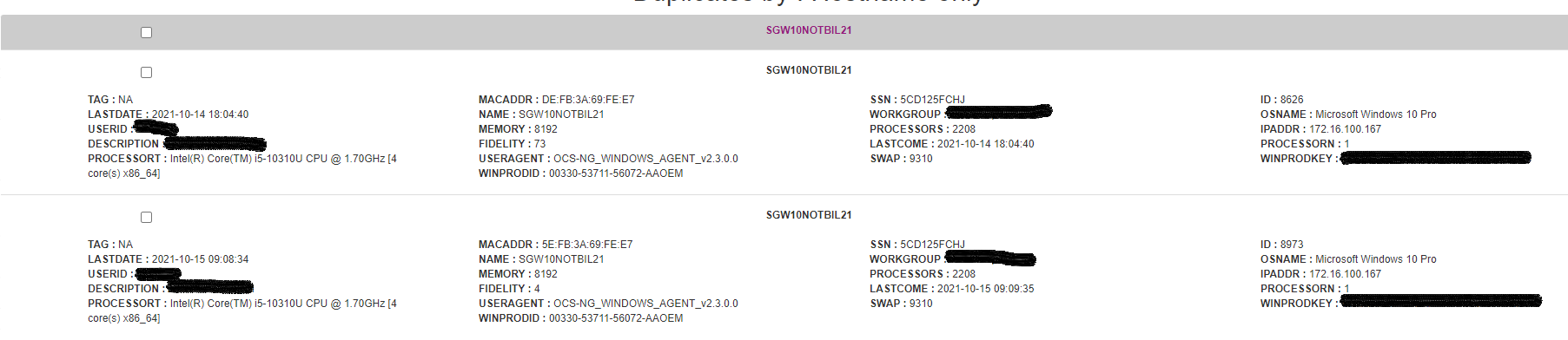[BUG] Duplicated computers · Issue #1273 · OCSInventory-NG/OCSInventory-ocsreports · GitHub