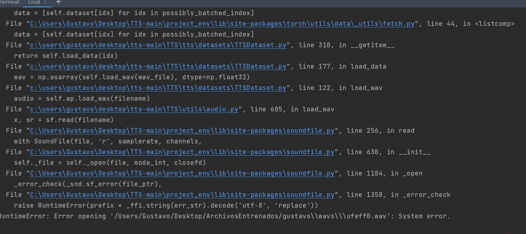Error audio my dataset · coqui-ai/TTS · Discussion #669 · GitHub