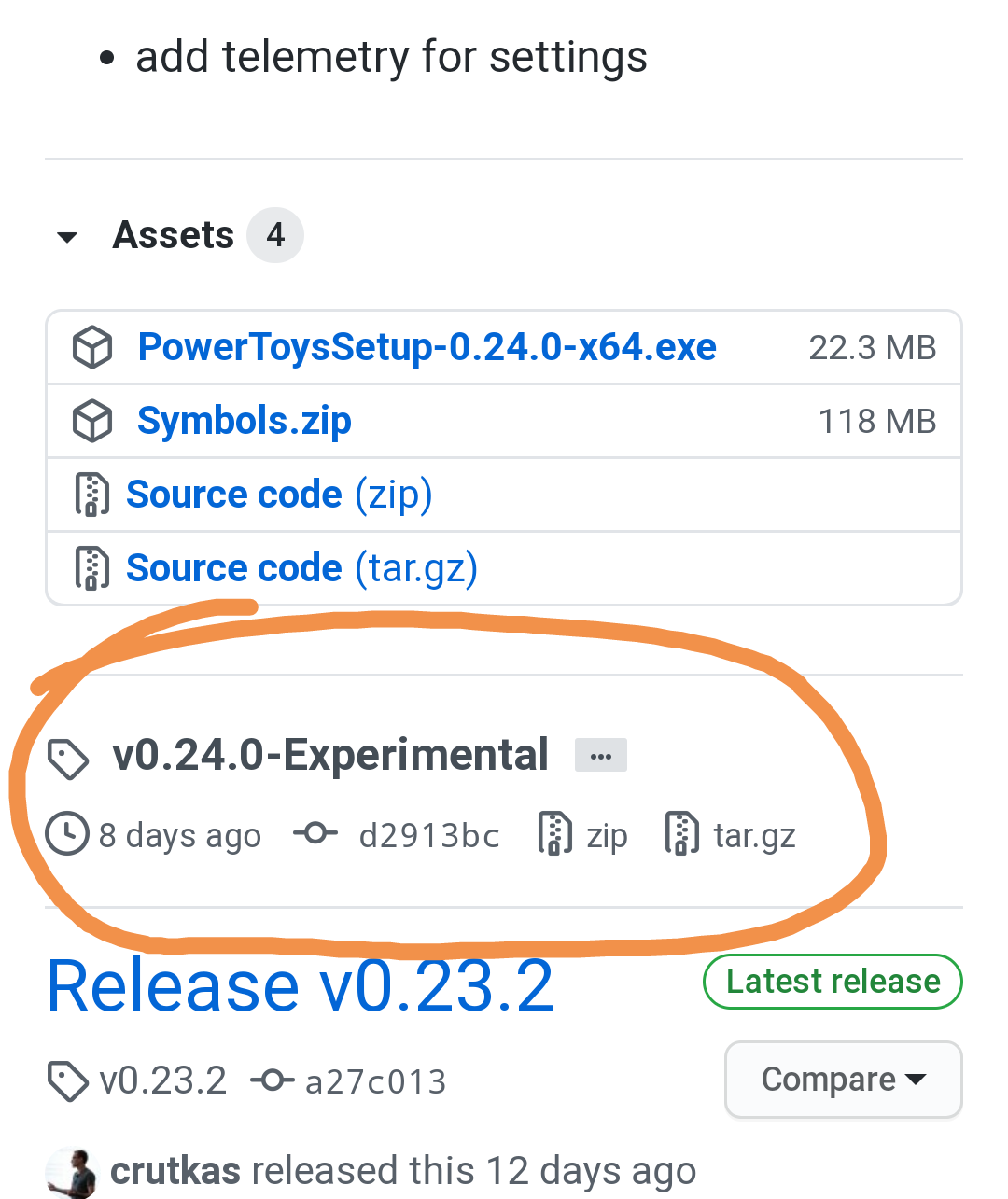 [GitHub] Taged releases of source code · Issue #7417 · microsoft ...