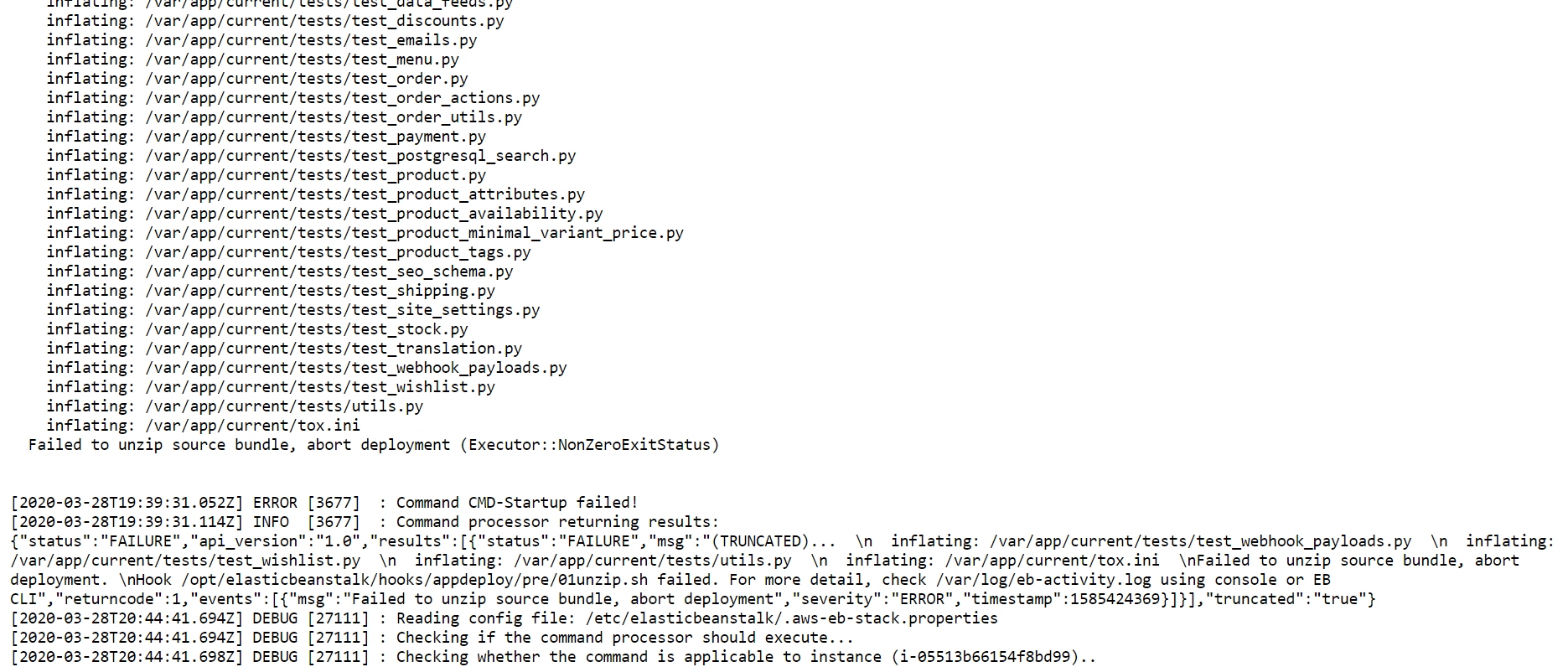 AWS elastic beanstalk deploy · Issue #5401 · saleor/saleor · GitHub