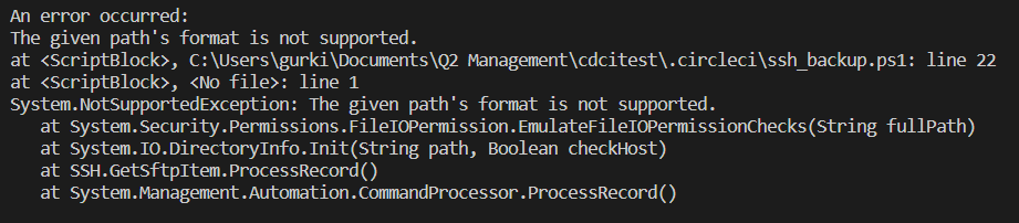 Get-SFTPItem Error: The given path's format is not supported. · Issue #479 · darkoperator/Posh ...