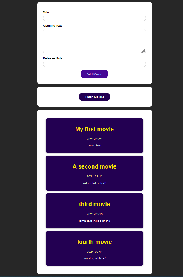 GitHub - iescalante/RTCG-movie-app: Mini project for GET/POST requests using Firebase and React