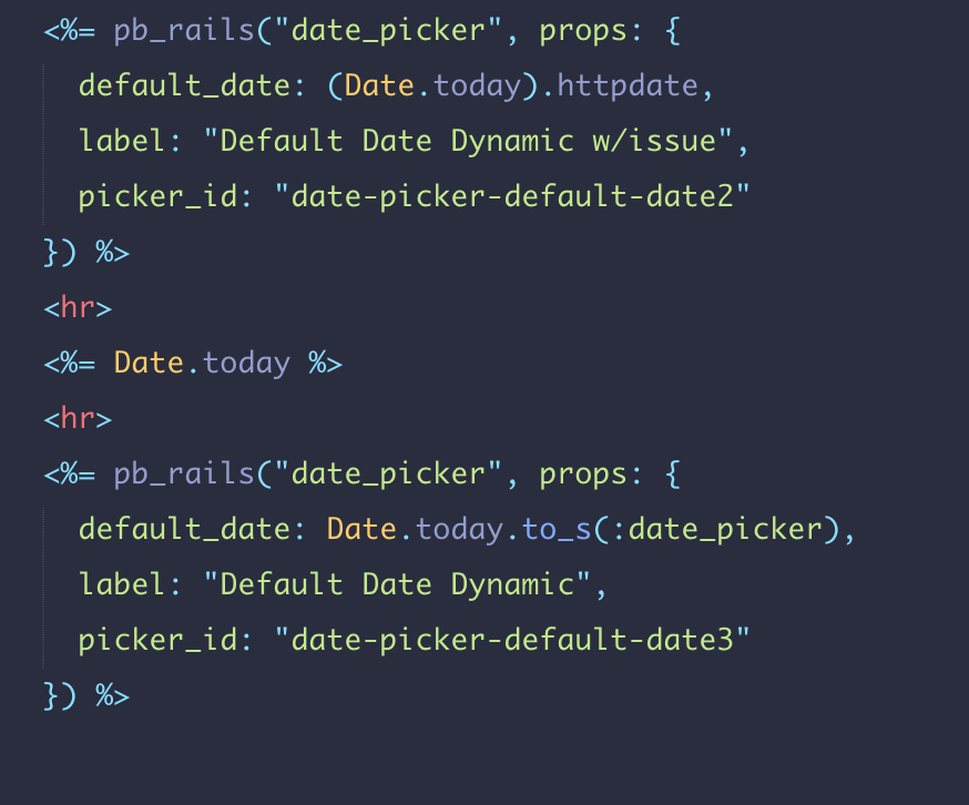 DatePicker kit default_date prop displays incorrect date for today ...