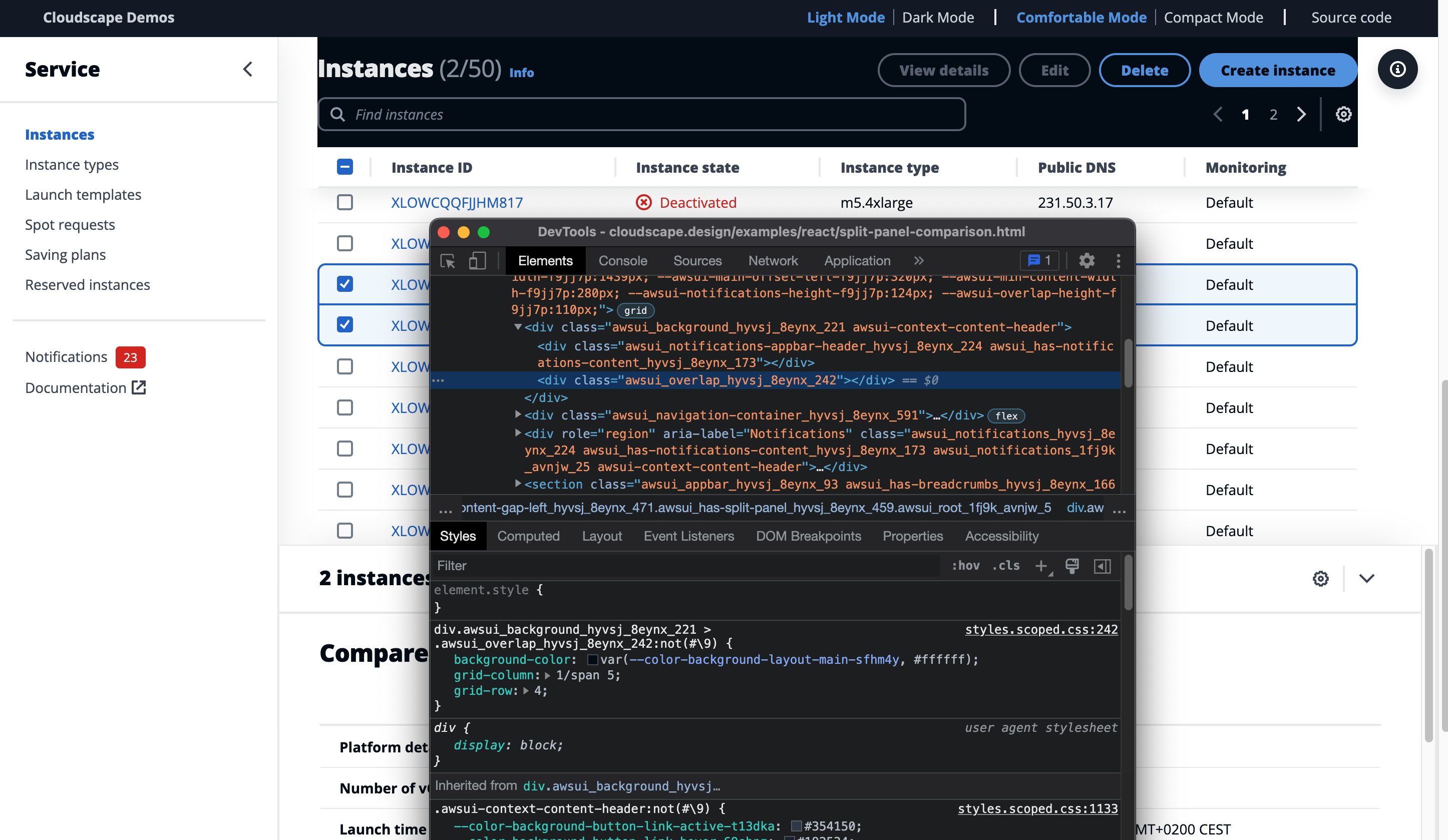 Bug `applayout` With Contenttype Table On `splitpanel` Does Not Have Full Width `header