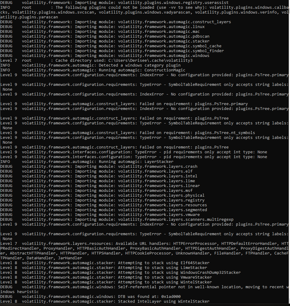 PStree issues · Issue #194 · volatilityfoundation/volatility3 · GitHub