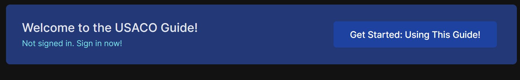 Style sign in / user count info on dashboard page · Issue #345 · cpinitiative/usaco-guide · GitHub