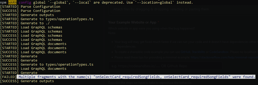`near Operation File` Preset Multiple Fragments With The Name S Were Found Error With