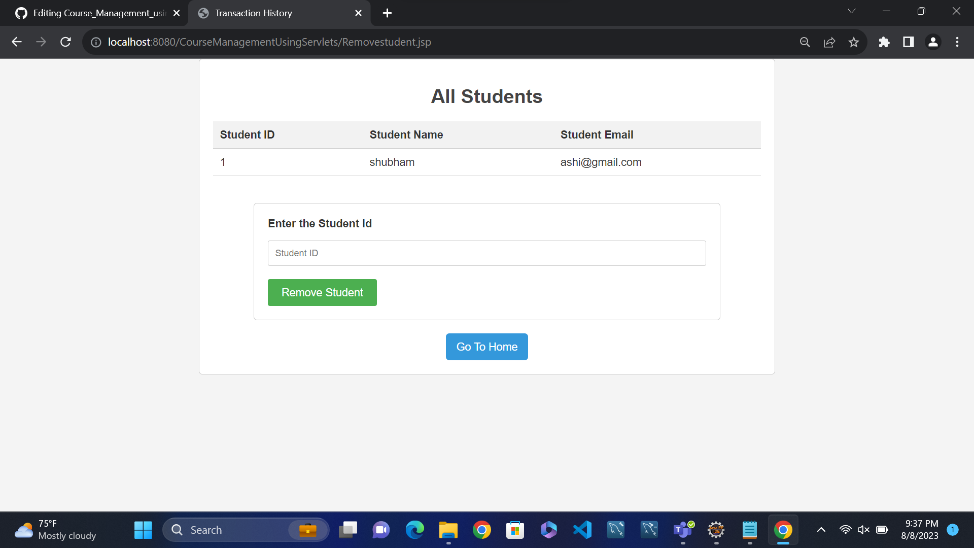 GitHub - ShubhamSaini142/Course_Management_using_servlet: This is digit ...