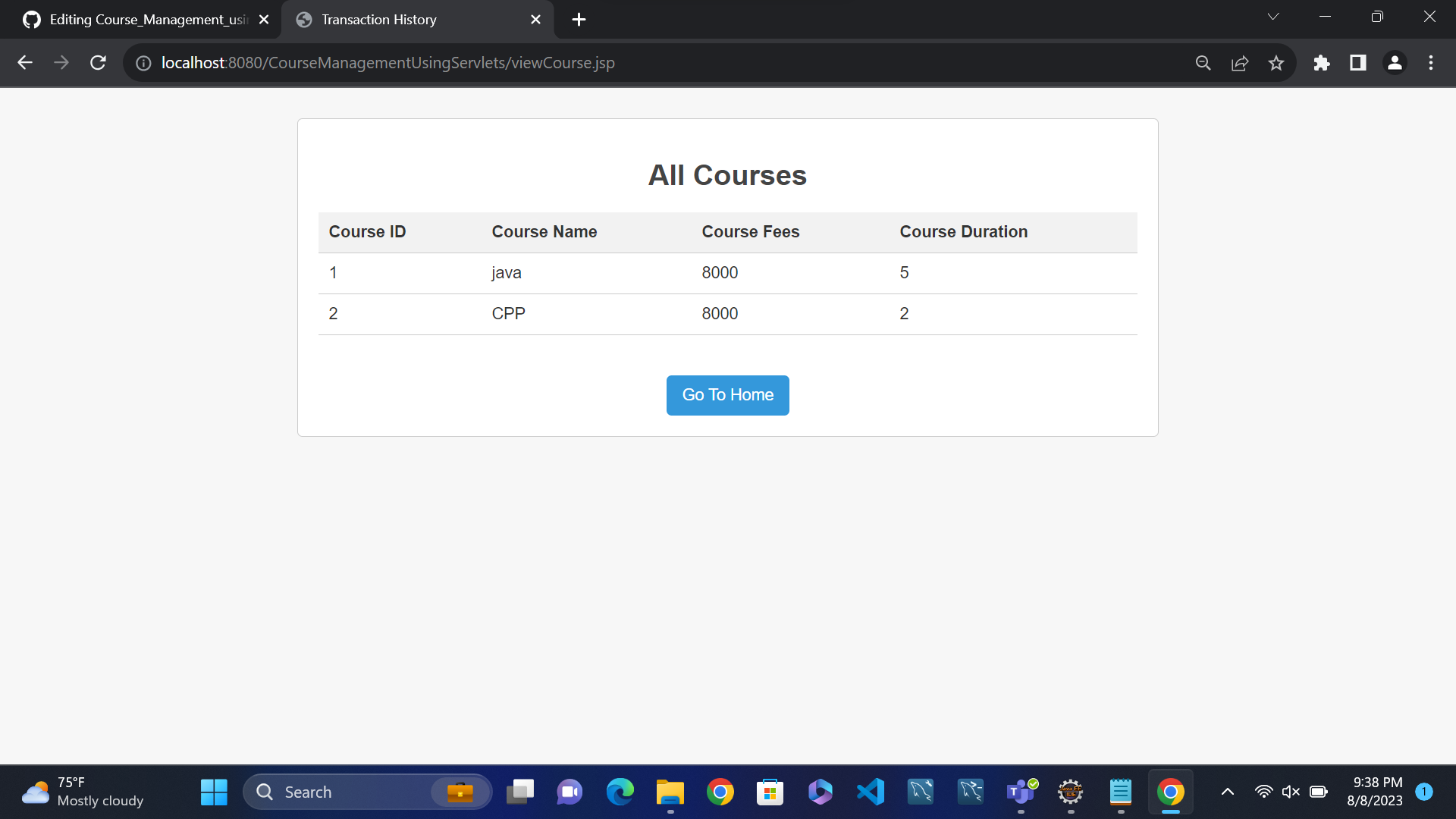 GitHub - ShubhamSaini142/Course_Management_using_servlet: This is digit training ...