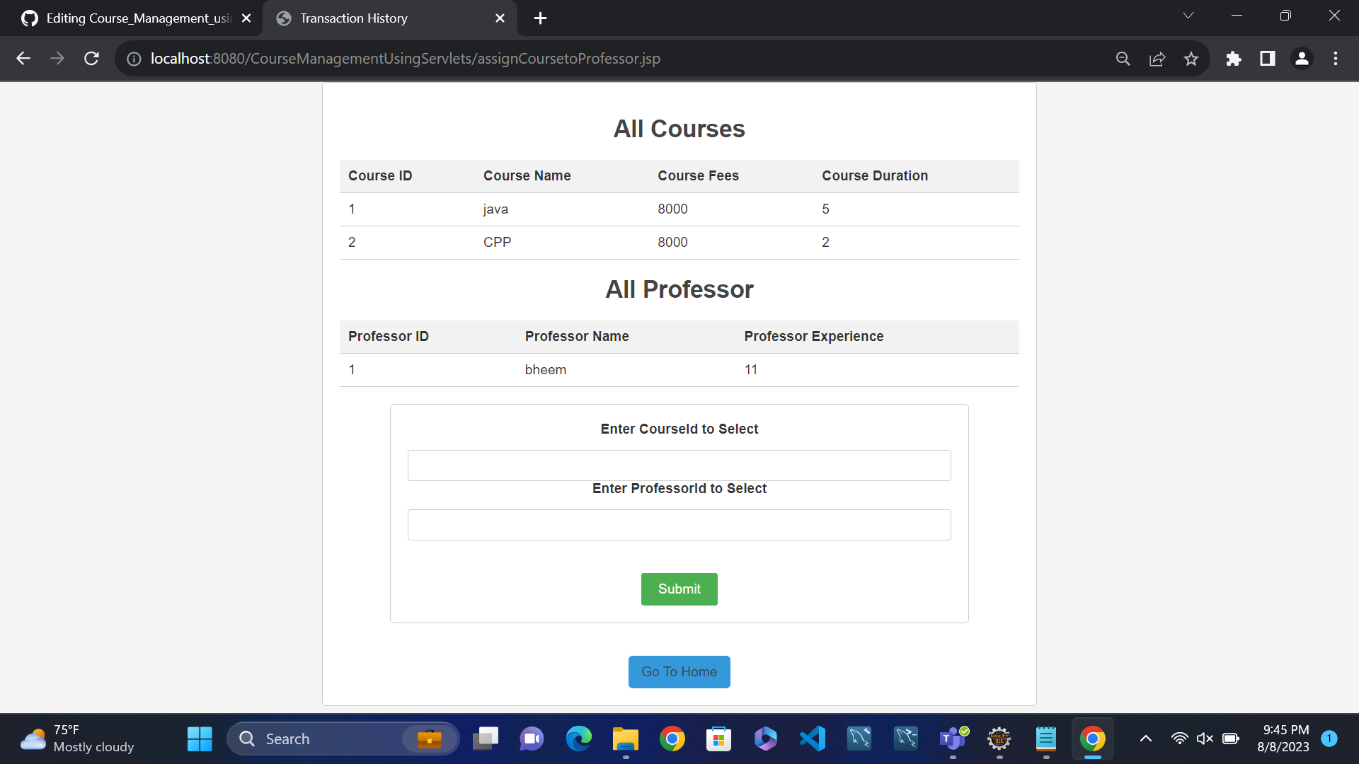 GitHub - ShubhamSaini142/Course_Management_using_servlet: This is digit training ...