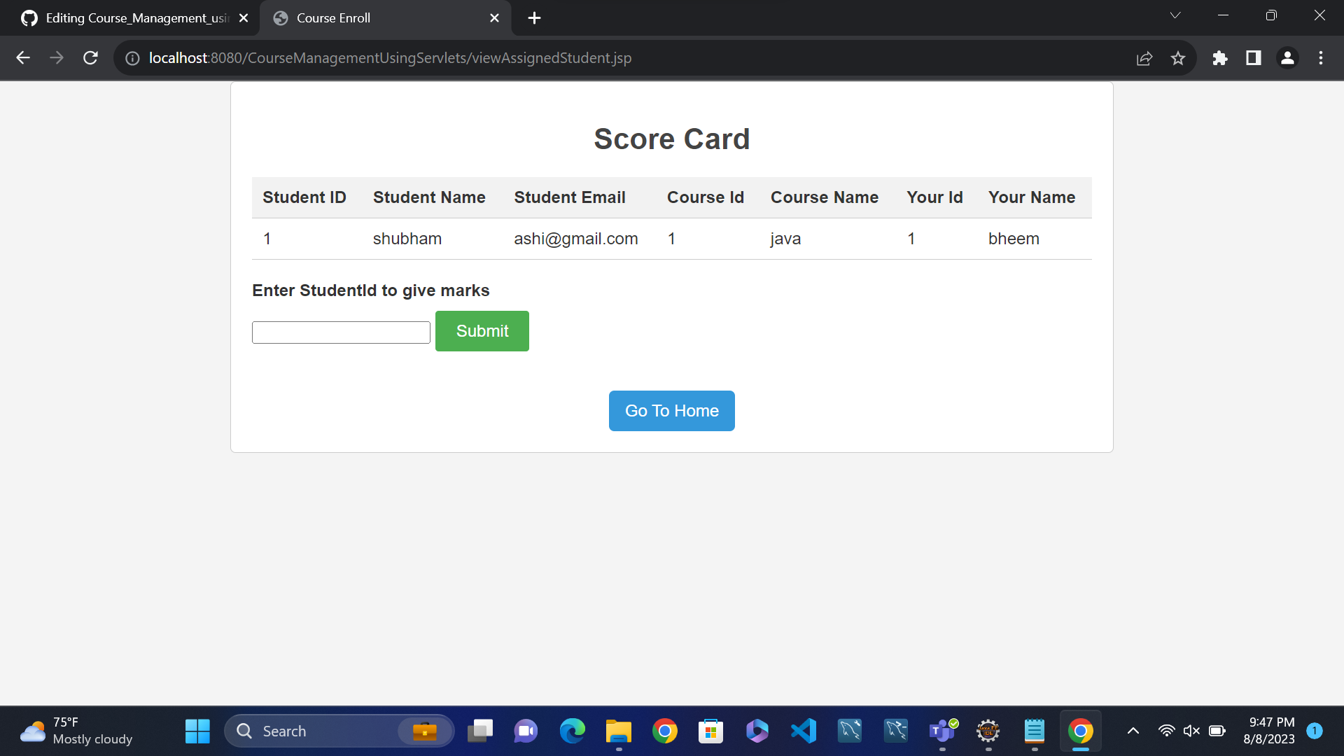 GitHub - ShubhamSaini142/Course_Management_using_servlet: This is digit training ...