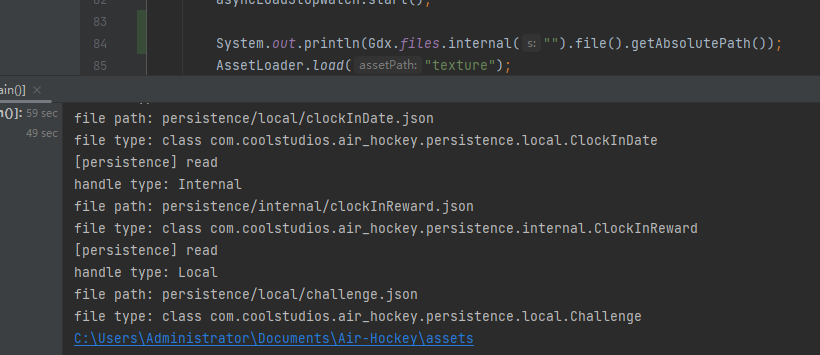 Gdx.files.internal root file become different when delete the .idea ... Gdx.files.internal root file become different when delete the .idea ...
