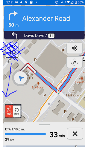 Drop-In UI : Add an example to move `SpeedLimit` view to bottom left on top of `RoadNameLabel ...