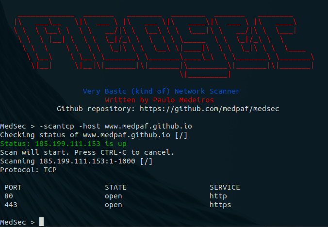 GitHub - Hackinfinity/medsec: Network utility tool that performs some network and security ...