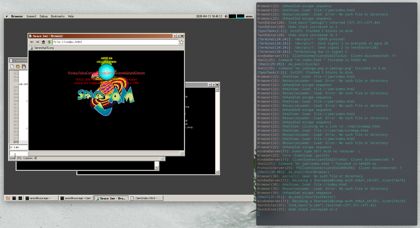 Browser: Browser crashes + doesn't render images with the contents of ...
