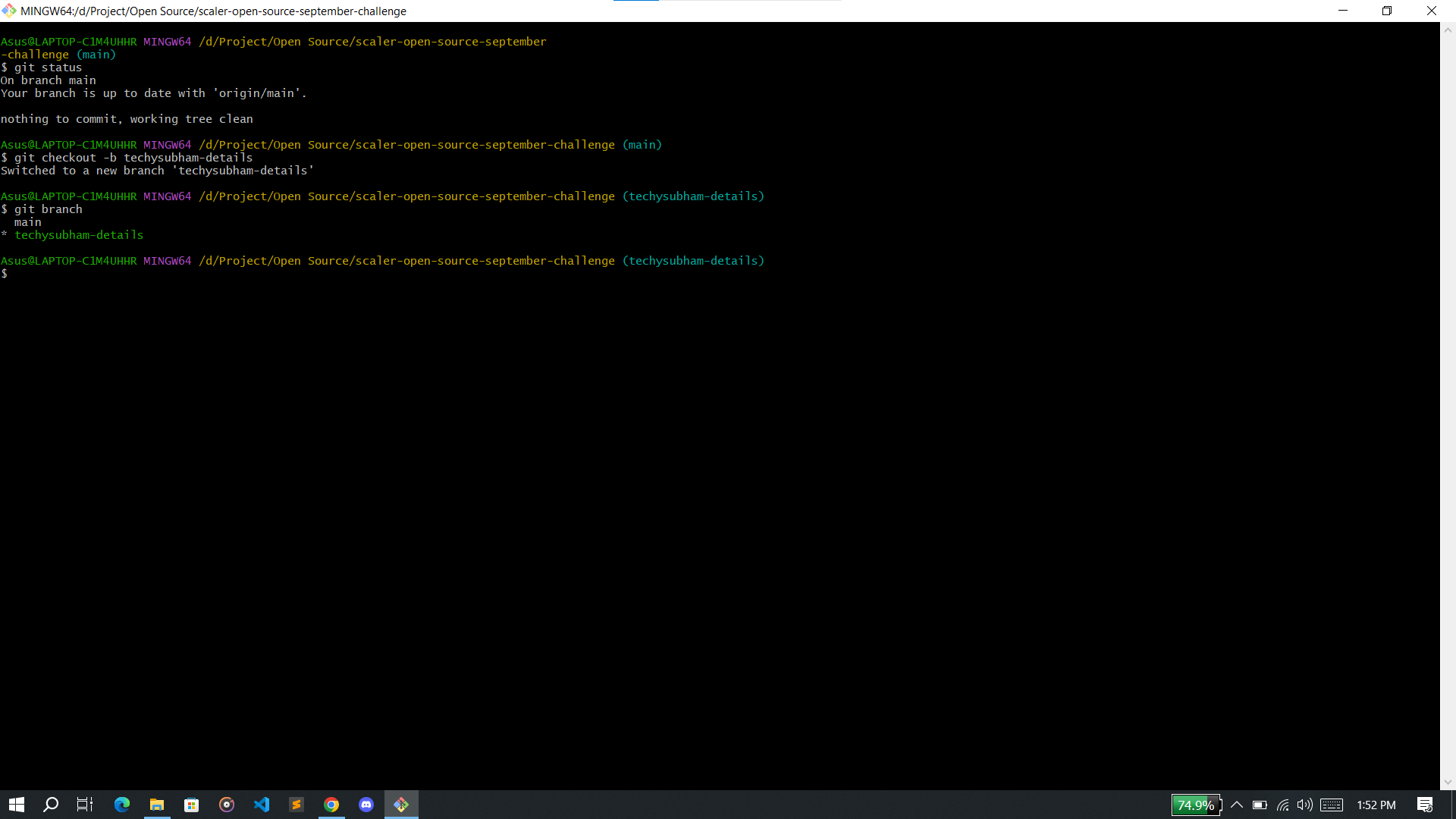 Challenge (1 to 4) [Subham Kumar Mohapatra] · Issue #39 · scaleracademy/scaler-open-source ...