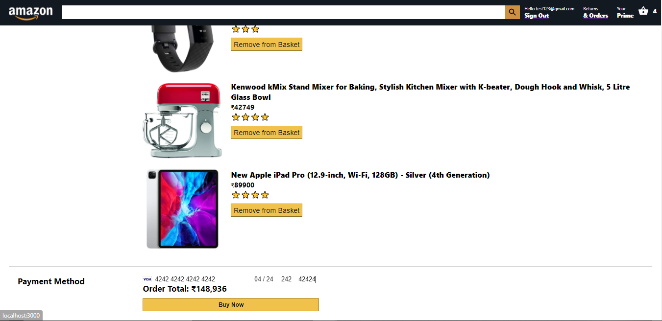 GitHub - rohanmathur91/Amazon-Clone: Amazon clone with stripe API.