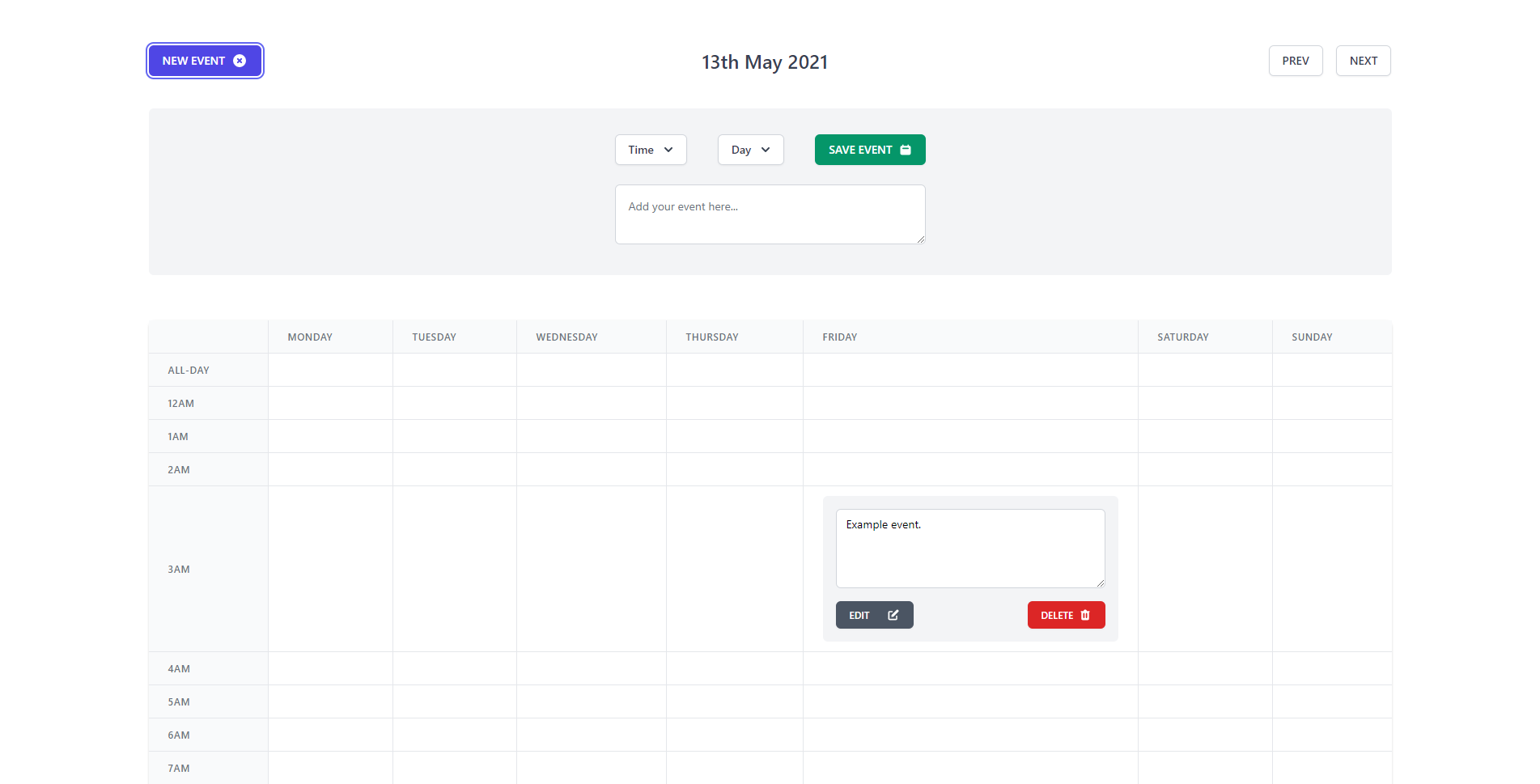 GitHub - ammar-madni/react-weekly-planner: This is a weekly calendar that allows you to create ...