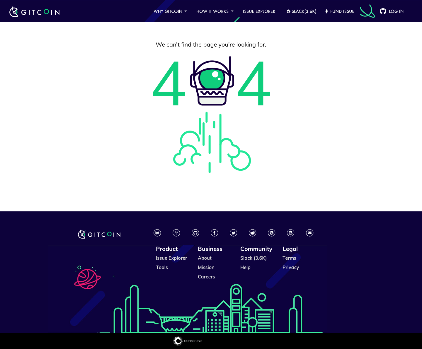 design: new 404 page · Issue #1493 · gitcoinco/web · GitHub