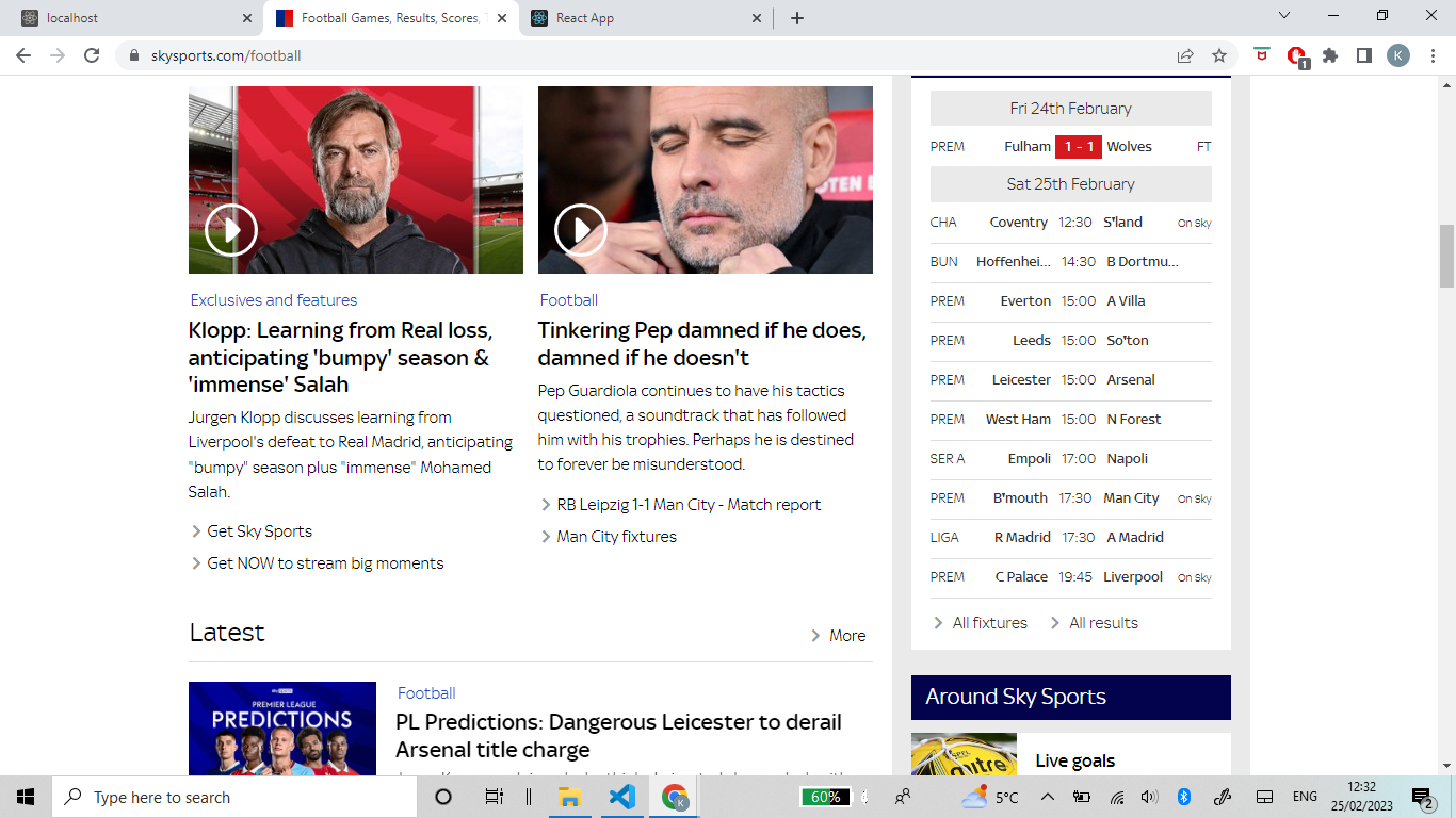 GitHub - KAcodes/SkySports-Imitation