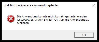 0xc000007b error running Windows 10 · Issue #477 · EttusResearch/uhd ...
