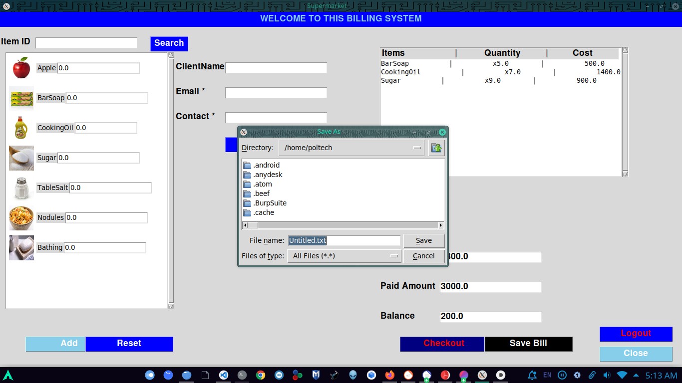 GitHub - Polycarp29/billingsystem-: Billing System using Python 3 and Tkinter