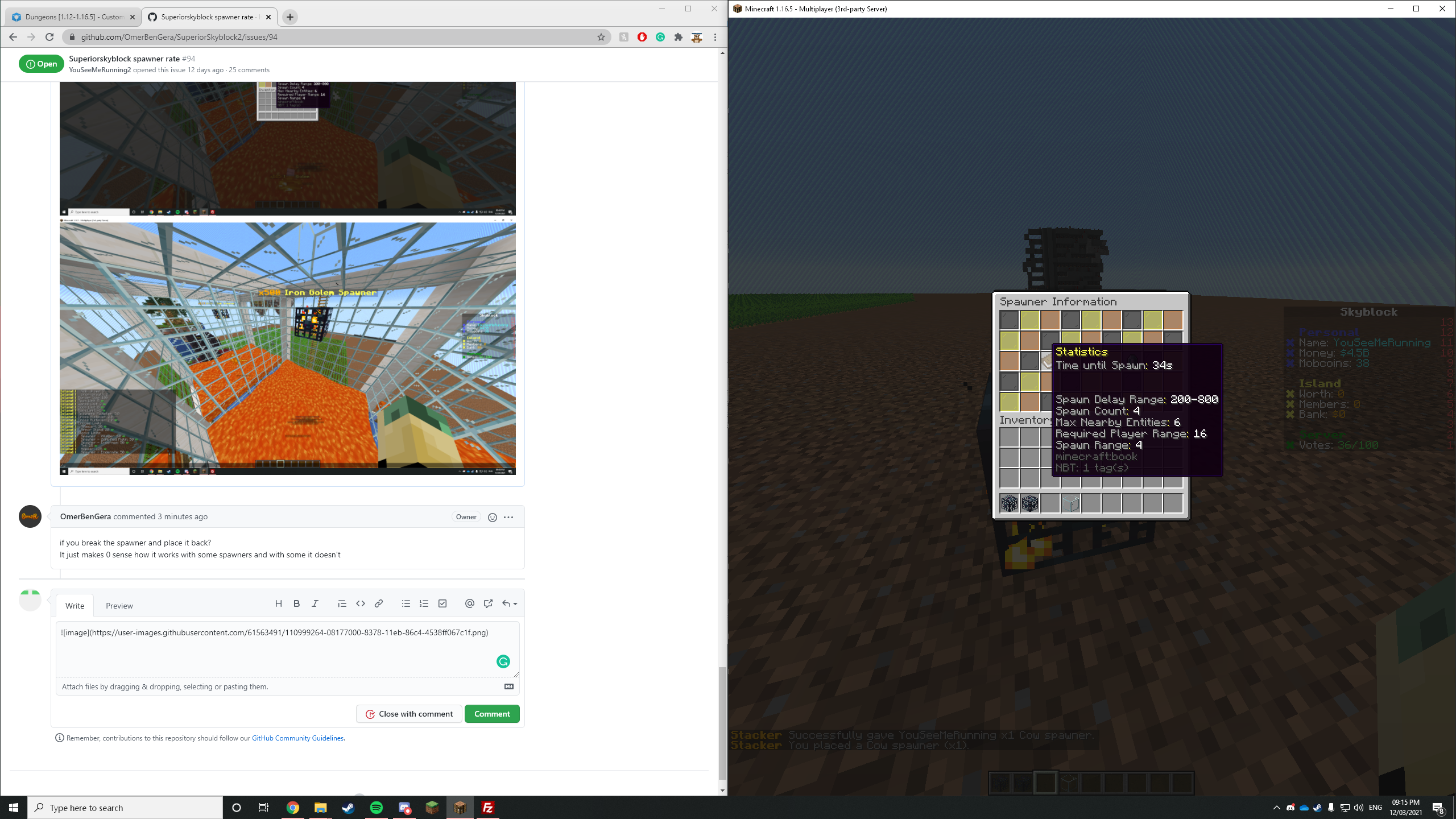 Superiorskyblock spawner rate · Issue #94 · BG-Software-LLC/SuperiorSkyblock2 · GitHub
