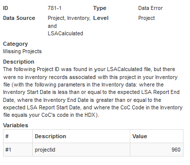 Flag 781 (missing Inventory records) · Issue #850 · HMIS/LSASampleCode · GitHub