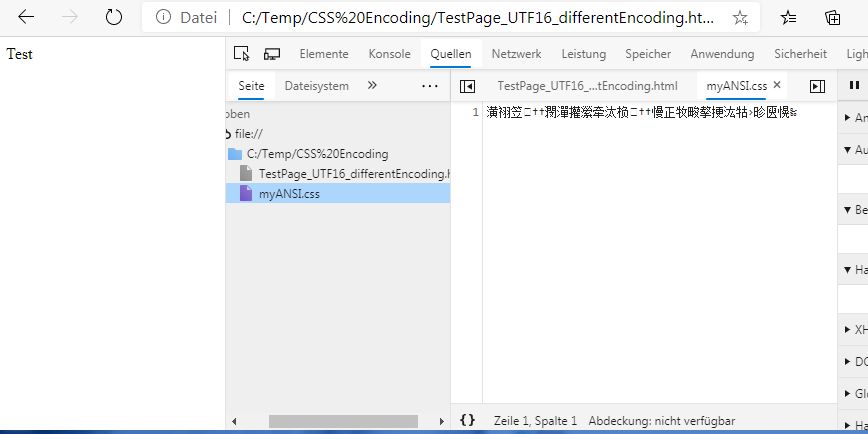 CSS StyleSheets are not applied if the file encoding differs from that of the HTML file · Issue ...