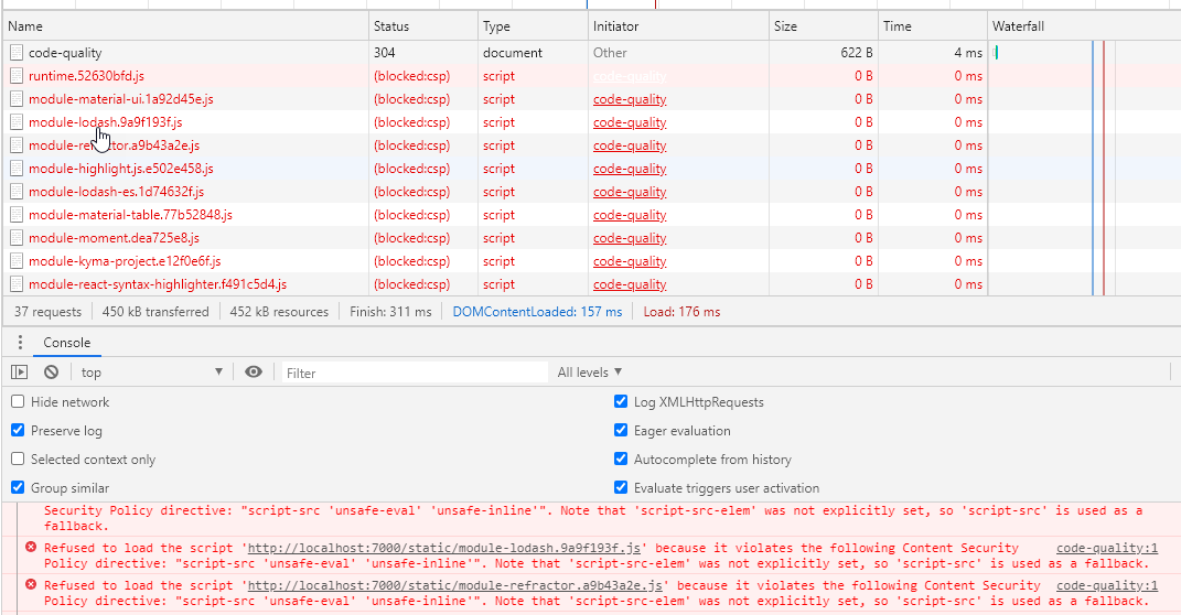 SonarQube Plugin - Refused to execute inline script · Issue #3994 · backstage/backstage · GitHub