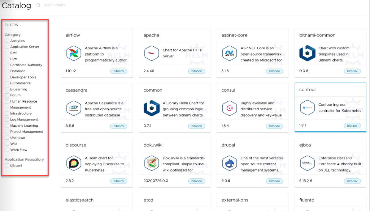 Add Same Filtering pane in Software Catalog to Software Templates ...