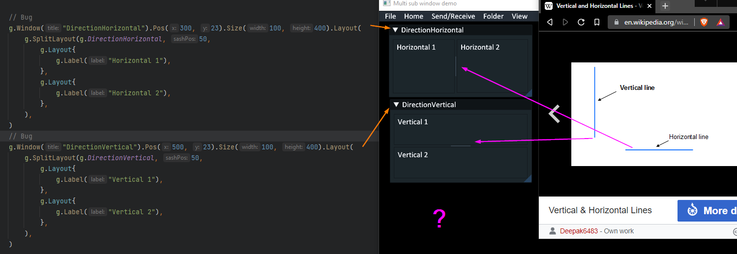 [bug] SplitLayout (DirectionHorizontal == Vertical?) & (DirectionVertical == Horizontal ...