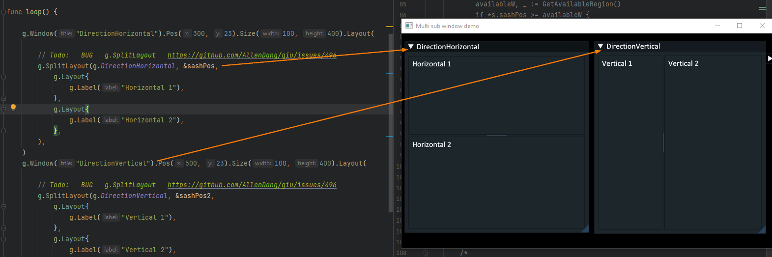 [bug] SplitLayout (DirectionHorizontal == Vertical?) & (DirectionVertical == Horizontal ...