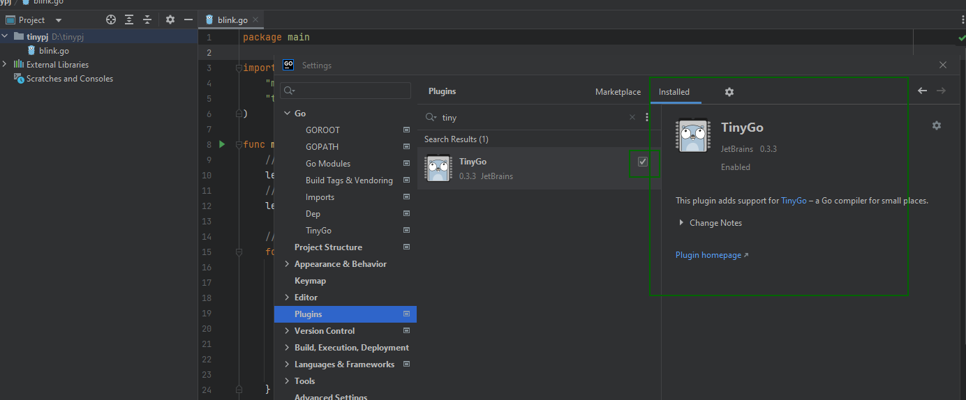 Usage within GoLand IDE no longer functional? · Issue #927 · tinygo-org/tinygo · GitHub
