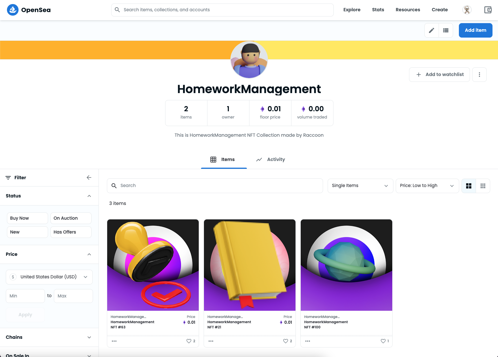 GitHub - dongwook1215/NFT-Collection: Node.js를 이용한 NFT Collection 100개 ...