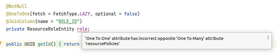 Wrong cardinality at RowLevelPolicyEntity#role and ResourcePolicyEntity#role · Issue #116 · jmix ...