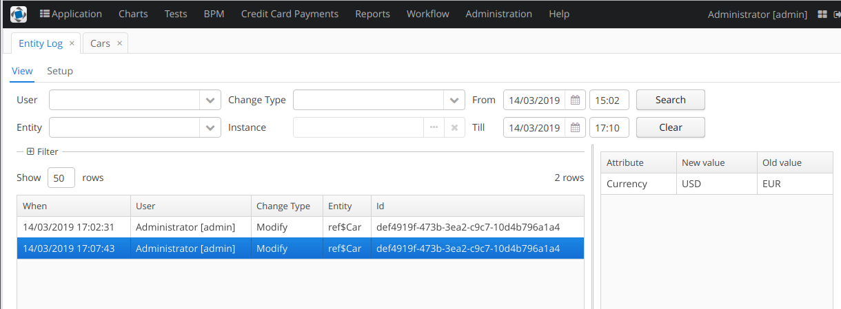 Store modified instance's name in entity log · Issue #1956 · cuba-platform/cuba · GitHub